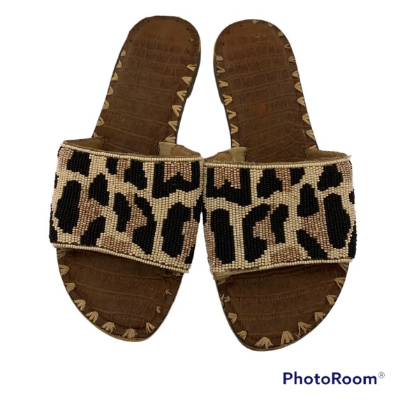 Sam Edelman | Shoes | Sam Edelman Gunner Beaded Leopard Print Slide ...